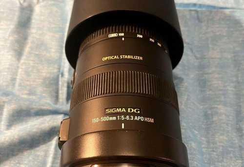 Объектив Sigma for Nicon 150-500mm F5-6.3 APO DG