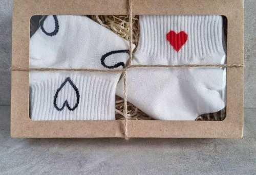 Подарочный Комплект носков сердечки 2 пары
