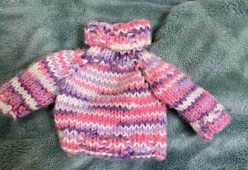 Розово-фиолетовый свитер для куклы барби