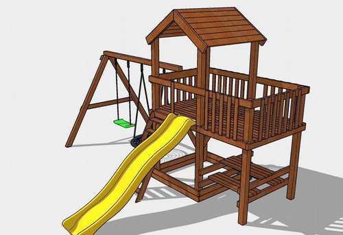 Детская площадка с беседкой