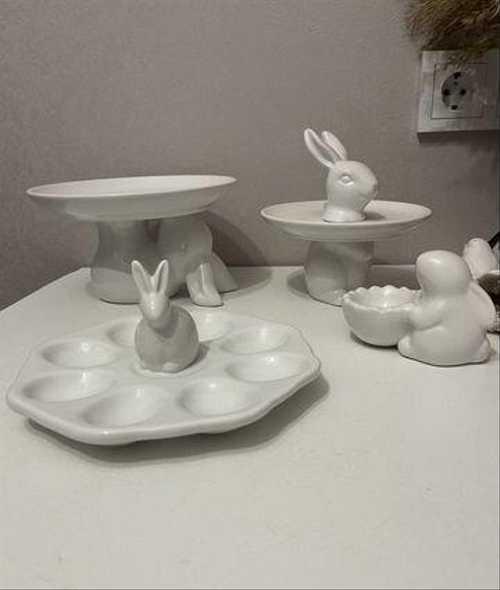 Пасхальные кролики, посуда