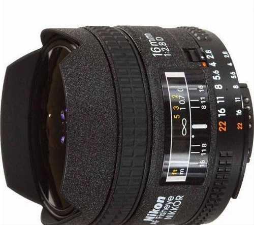 Nikon 16mm f/2.8D AF Fisheye-Nikkor новый