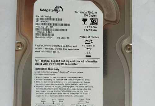 Жесткий диск Seagate Barracuda SATA на 250 Gb