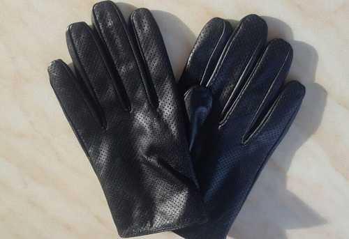 Короткие мужские кожаные перчатки 9,5 демисезон