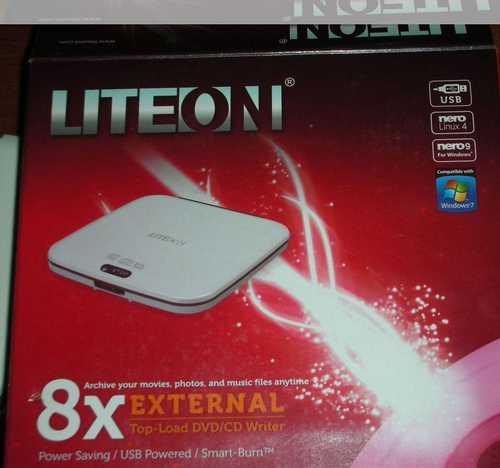 Внешний оптический привод DVD-RW USB LiteON