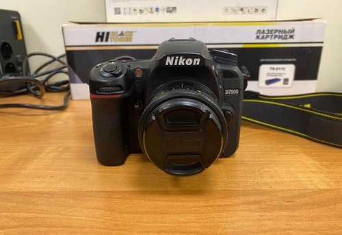 Зеркальный фотоаппарат nikon d7500 2 объектива