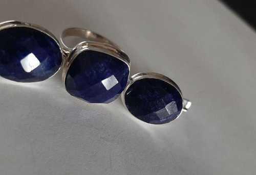 Комплект 18.5 р-р с Уральскими Сапфирами (7.7 Ct)