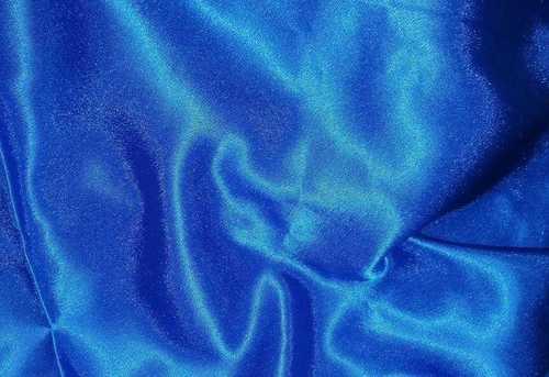 Ткань плательная креп-сатин синий