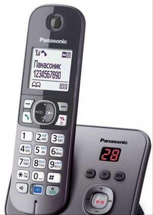 Радиотелефон dect Panasonic KX-tg6821ru grey