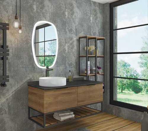 Тумба с раковиной Comforty Порто 120-1 дуб темно-к