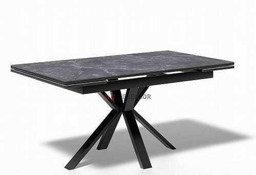 Стол обеденный Kenner ME1600 черный/керамика мрамо