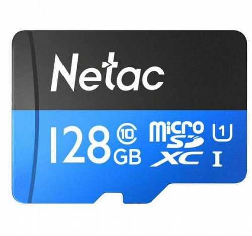 Карта памяти Netac MicroSD P500 Standard Class 10 UHS-I (90 Mb/s)   SD адаптер, 128GB