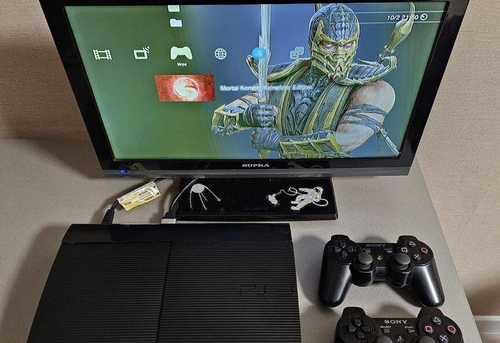 Sony Playstation 3 super slim 500гб HEN 48 игр