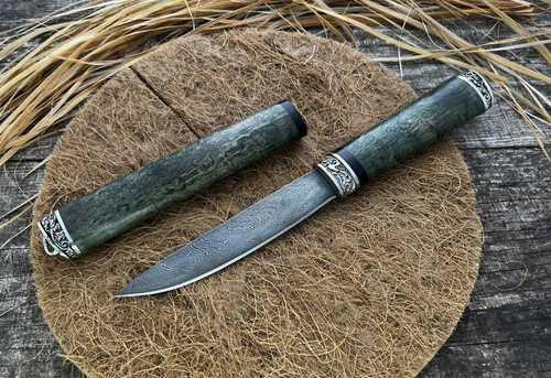Подарочный нож "Якут средний", клинок Дамасская ст