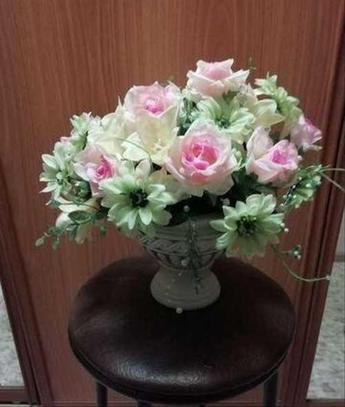 Букет цветовв вазе (искусственные) композиция