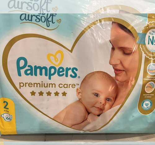 Подгузники pampers premium care 2