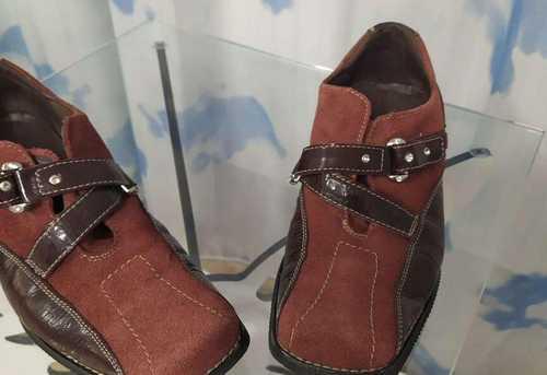 Ботинки туфли натуральная кожа замша 36 размер