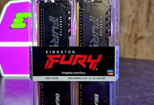 DDR4 64GB kit (32GBx2) Kingston fury Beast Black