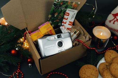 Подарок пленочный фотоаппарат Olympus 100 и пленка