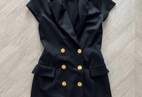 Платье пиджак черное 46 размер