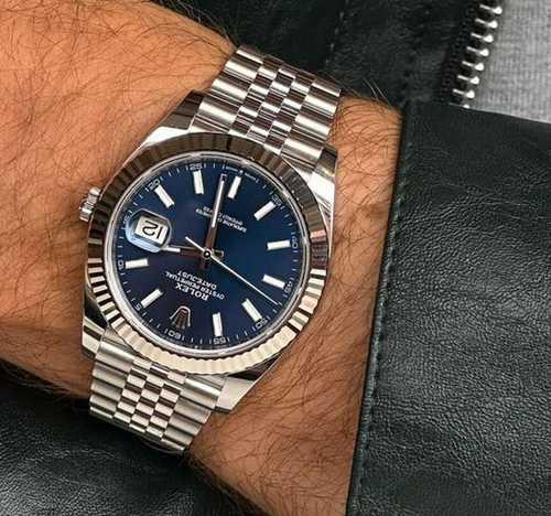 Часы rolex datejust 41mm синие