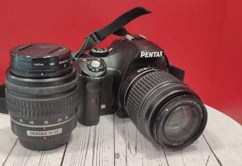 Pentax K-m Kit 18-55mm + 50-200mm