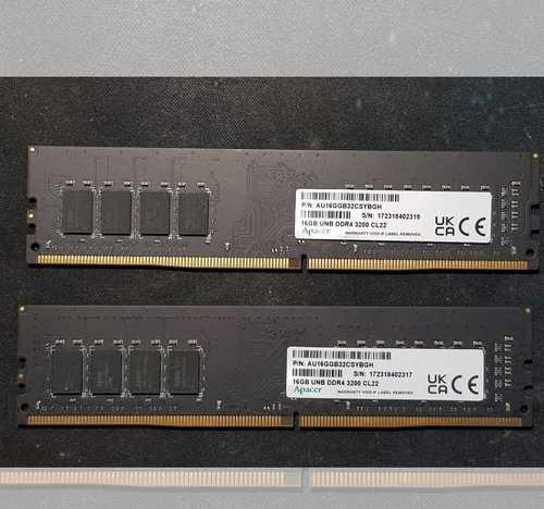 Оперативная память DDR4 / 32 GB / 3200 Mhz / CL 22