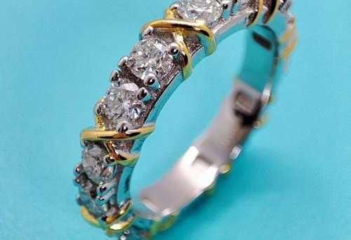 Кольцо Sixteen 1,6ct с бриллиантами муассанитами
