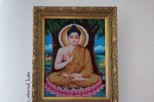 Будда. Картина из бисера