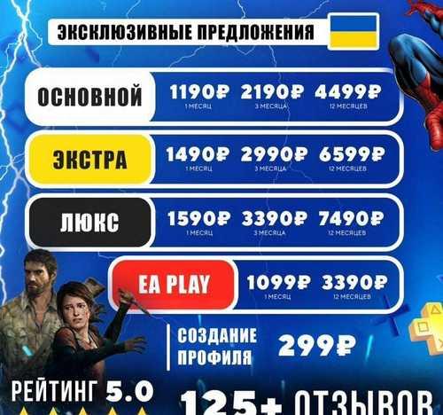 Подписка ps plus deluxe продление РФ (Арт.22551)