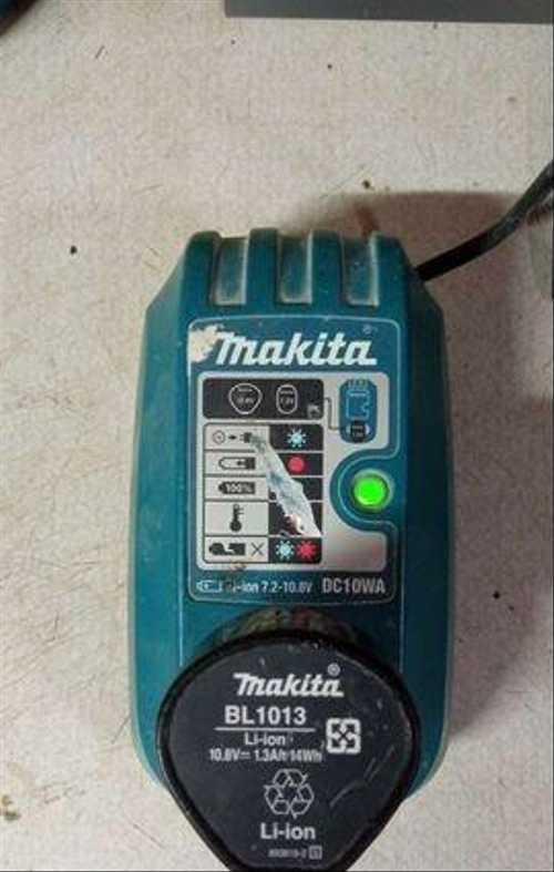 Зу Makita dc10wa, 2 аккумулятора Makita BL1013