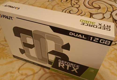 Новая видекарта Palit nvidia GeForce RTX 3060 dual
