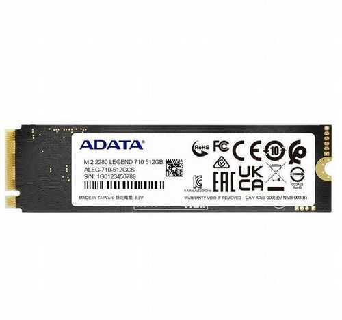 Накопитель SSD M.2 512Gb adata legend 710 aleg-71