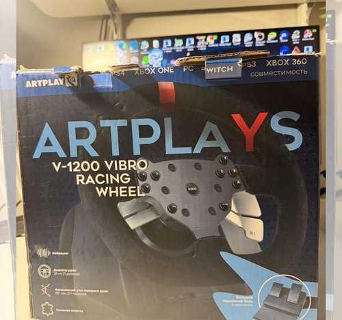 Игровой руль Artplays V-1200 Vibro Racing Wheel