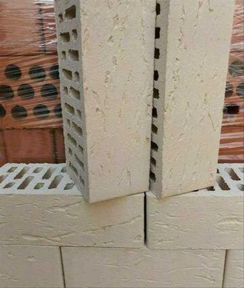 Новый кирпич белый сливки рустик 1.4