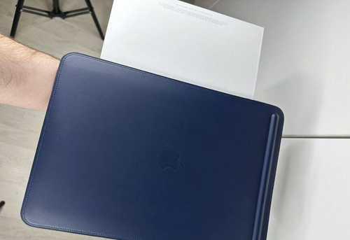 Кожаный синий чехол футляр для Apple iPad оригинал