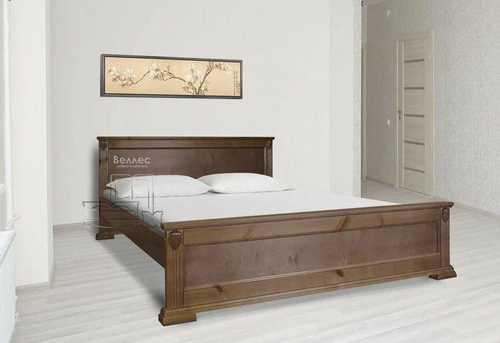 Двухспальная кровать деревянная массив Милена