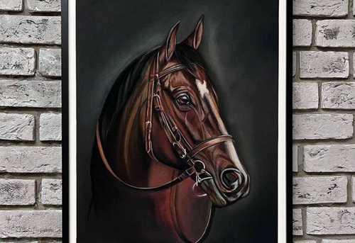 Картина 50 х 70 см (брутальный конь)