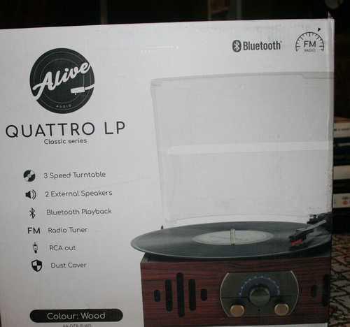 Проигрыватель Alive Audio quattro LP Wood