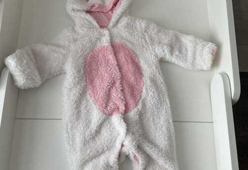 Комбинезон плюшевый mothercare заяц 68