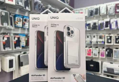 Чехол Uniq Air Fender ID iPhone 15 Pro Max Clear