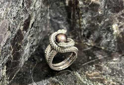 Золотое кольцо "змеи Кадуцея"