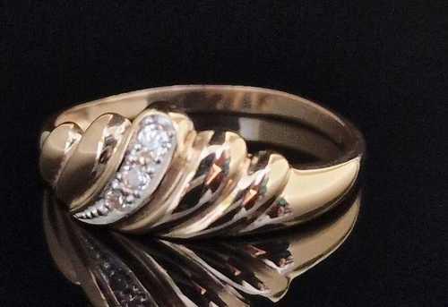 Золотое кольцо с фианитами 585, код 22790 (7кс)
