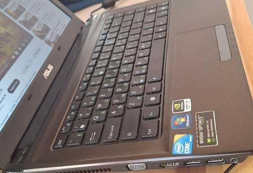 14" ASUS K42J, 1000 ГБ, Core i3-370M, RAM 8 ГБ, GeForce 310M 1 ГБ