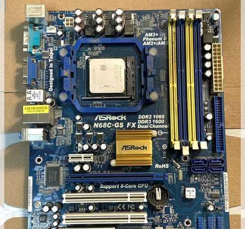 Материнская плата ам3  ASRock N68C-GS