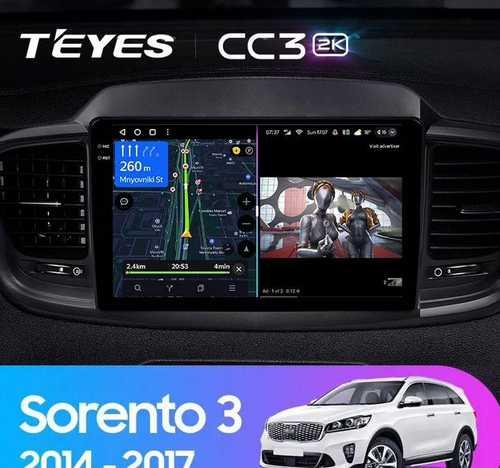 Магнитола для Sorento 3 2014-17 Teyes CC3 2k 6/128