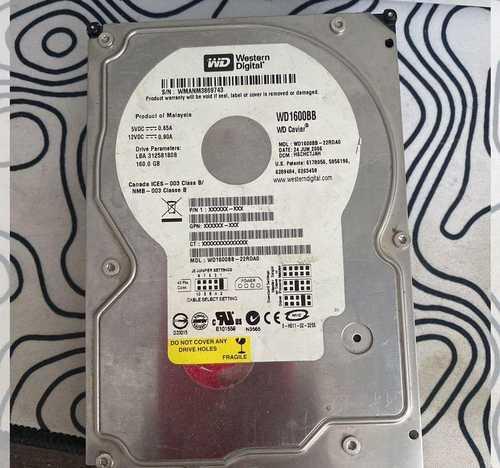 Жесткий диск WD 160GB