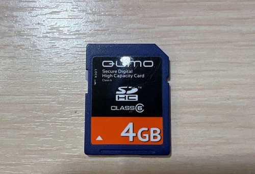 Карта памяти qumo sdhc 4GB Class 6