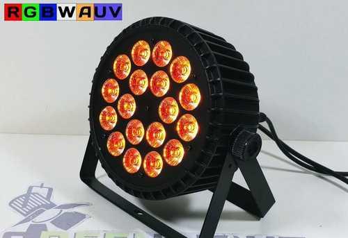 LED PAR 18x18 rgbwauv ver.base железный корпус