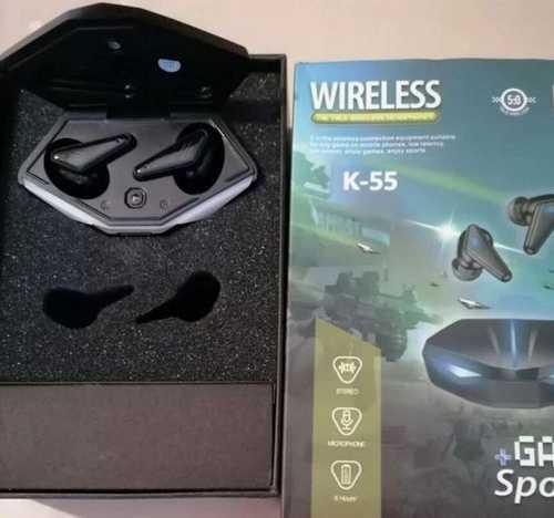 Беспроводные наушники бу wireless k-55